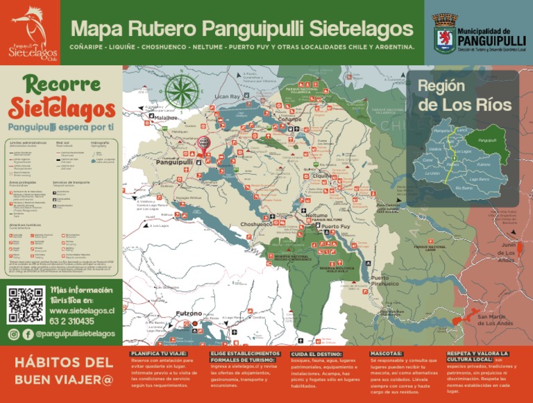 Mapa Turístico de Panguipulli y Alrededores | PDF