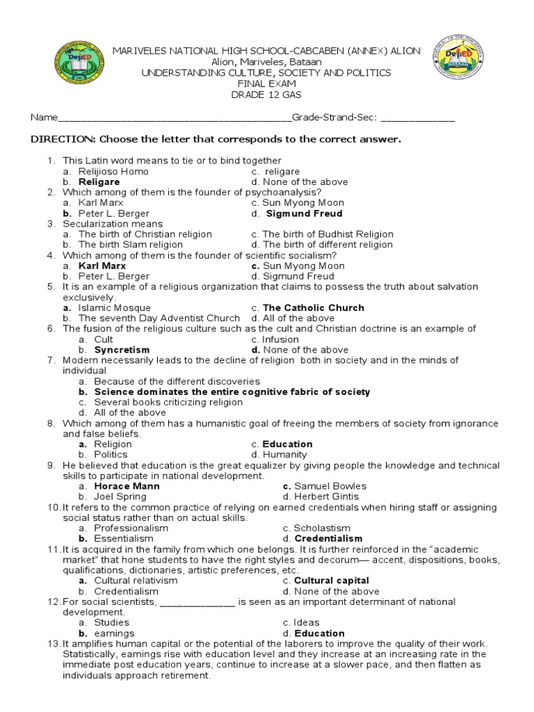 Ucsp Grade 12 | PDF | Sociology | Power (Social And Political)