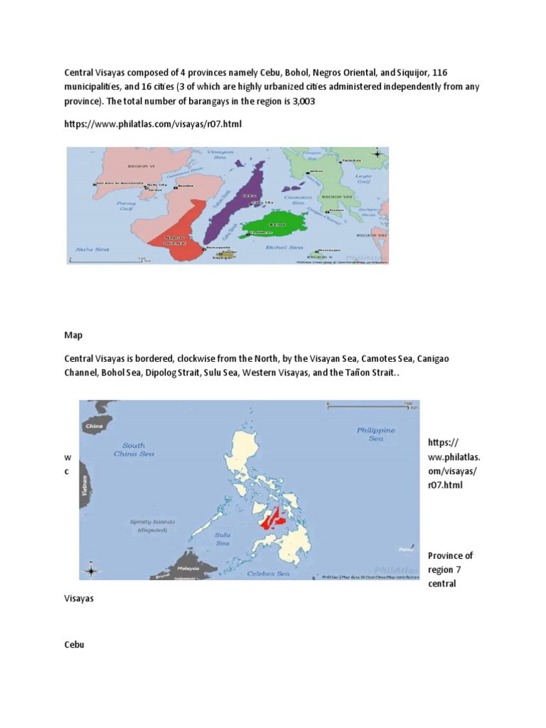 Overview of Central Visayas Provinces | PDF | Philippines