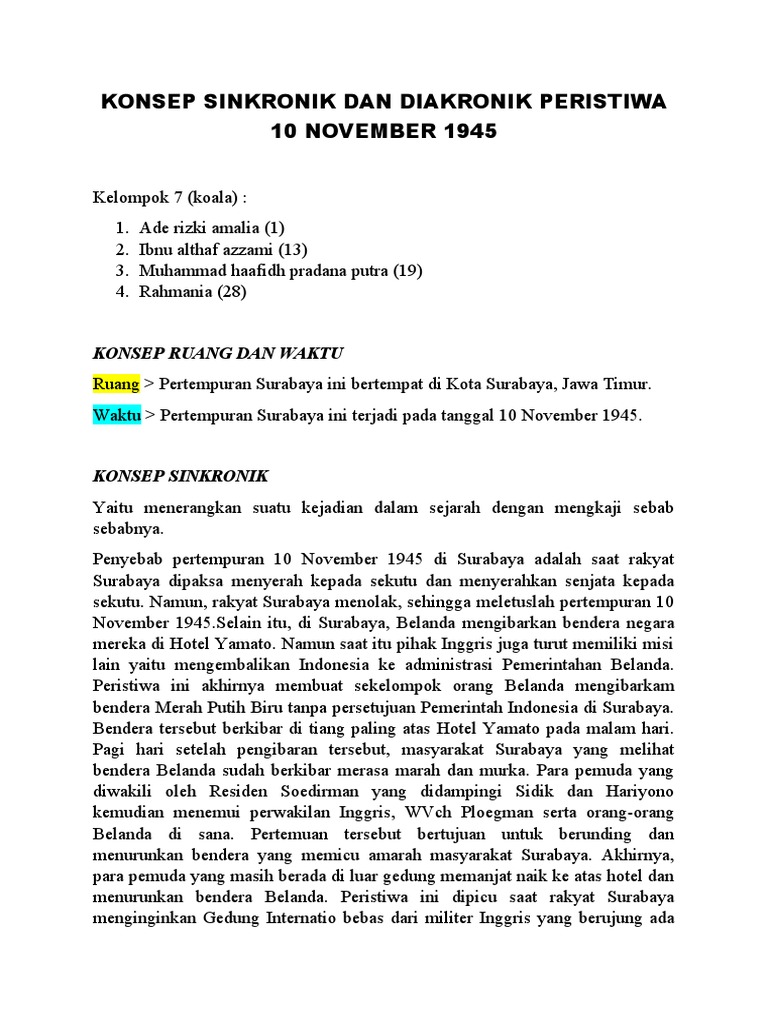 Konsep Sinkronik Dan Diakronik Kelompok 7 | PDF | Perjalanan | Sejarah