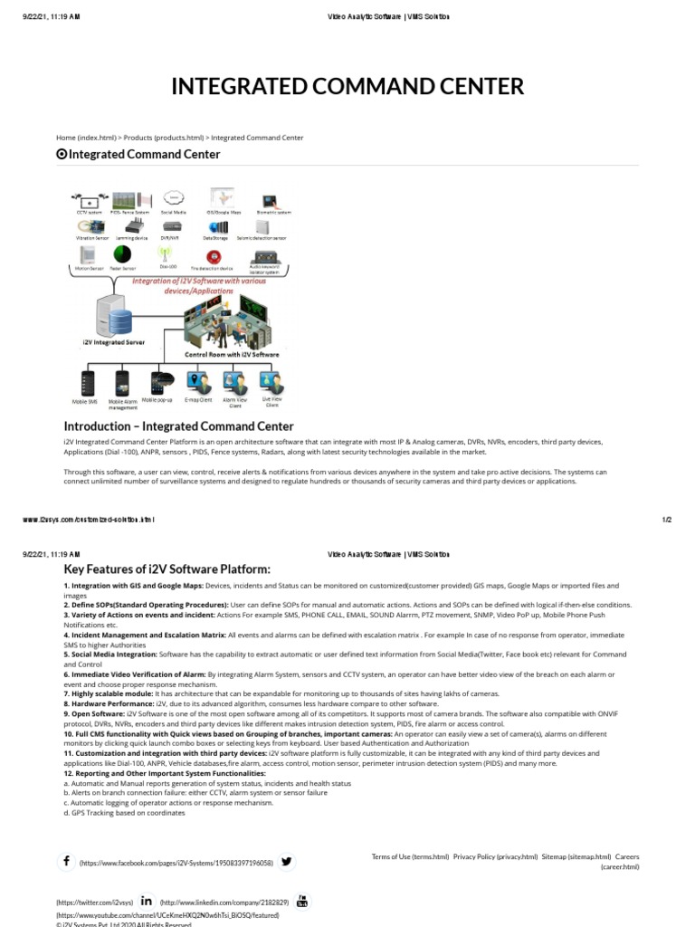 Video Analytic Software - VMS Solution | PDF | Closed Circuit Television | Access Control