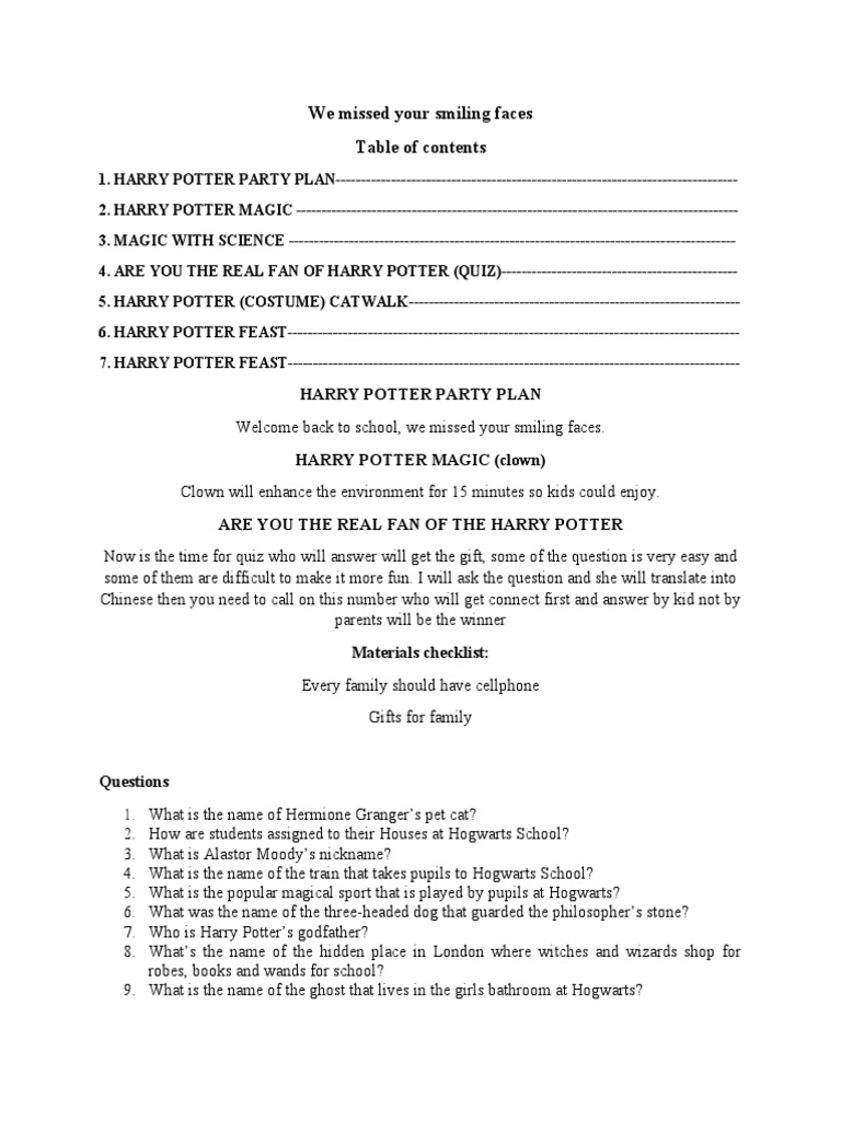 Back To School With Harry Potter | PDF | Harry Potter | Fantasy