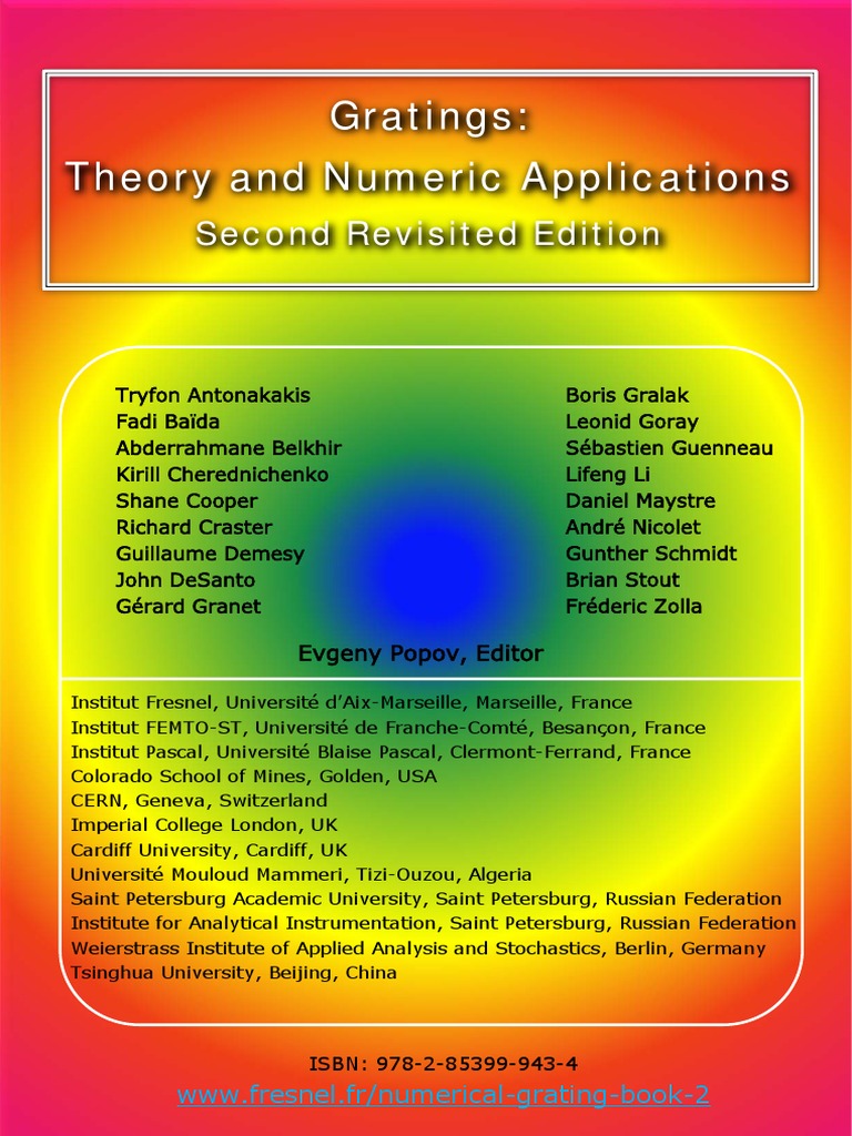 Gratings: Theory and Numeric Applications: Second Revisited Edition | PDF | Integral | Field ...