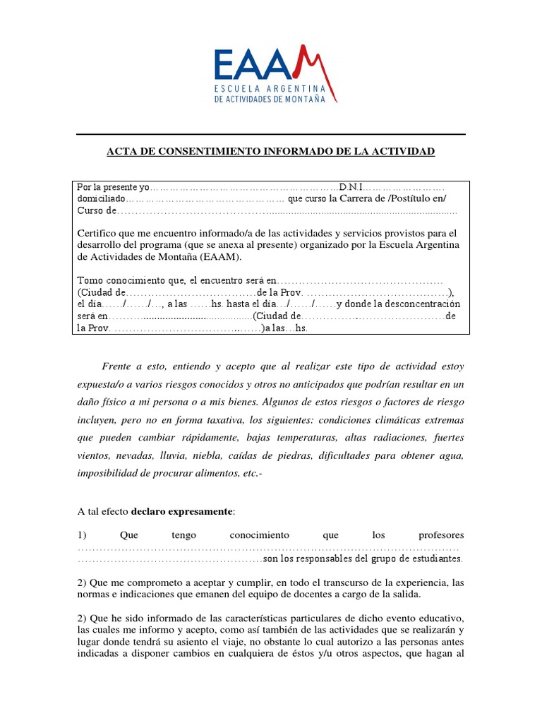 Acta de Conformidad - EAAM 2 | PDF