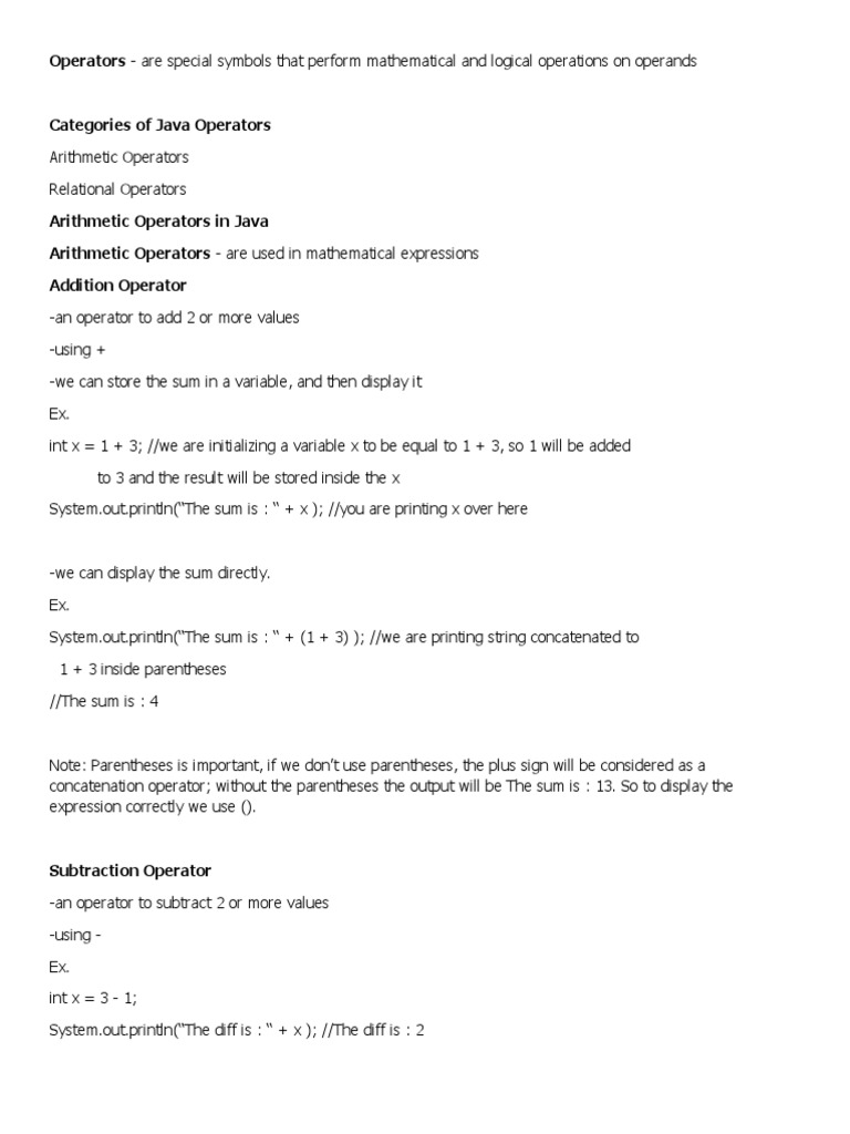 Operators Computer Pre Final Reviewer | PDF | Division (Mathematics ...