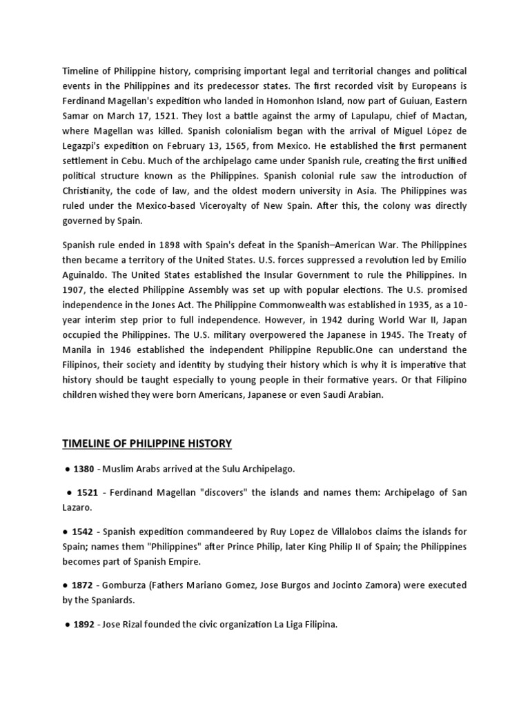 Phil - History (1) Balondo Group | PDF | Philippines | Spanish Empire