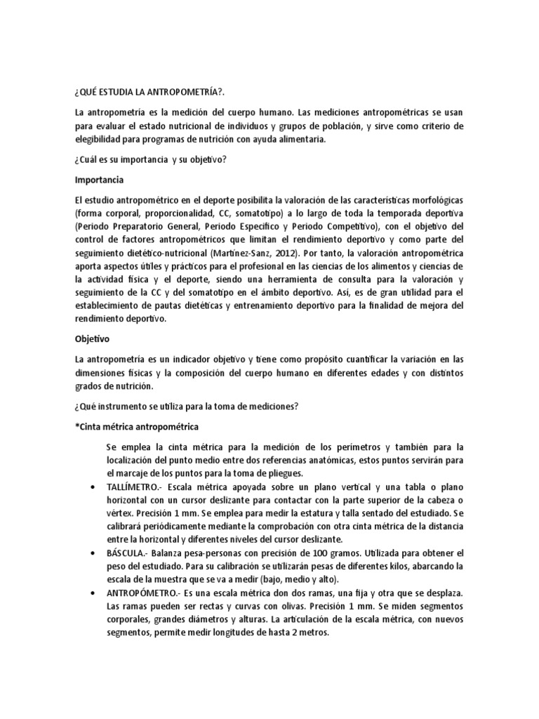 Antropometría Pdf