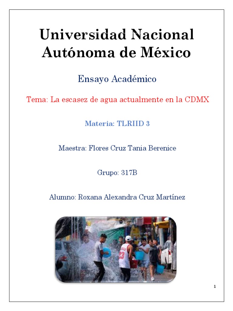Escasez de agua en la CDMX: un análisis | PDF | Agua | Ciudad de México