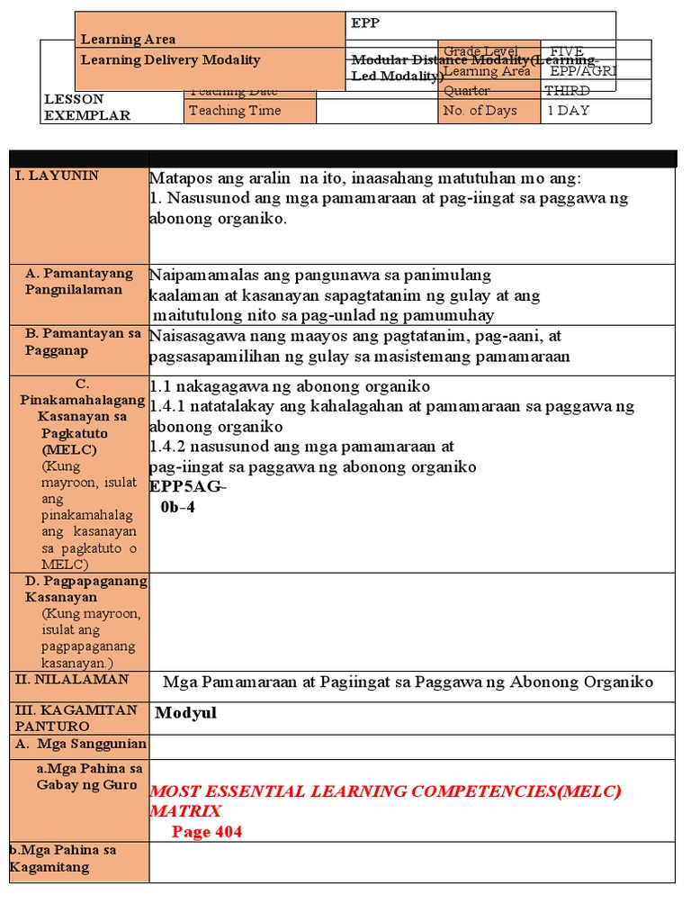 Cot Epp Agri 5 q3 | PDF
