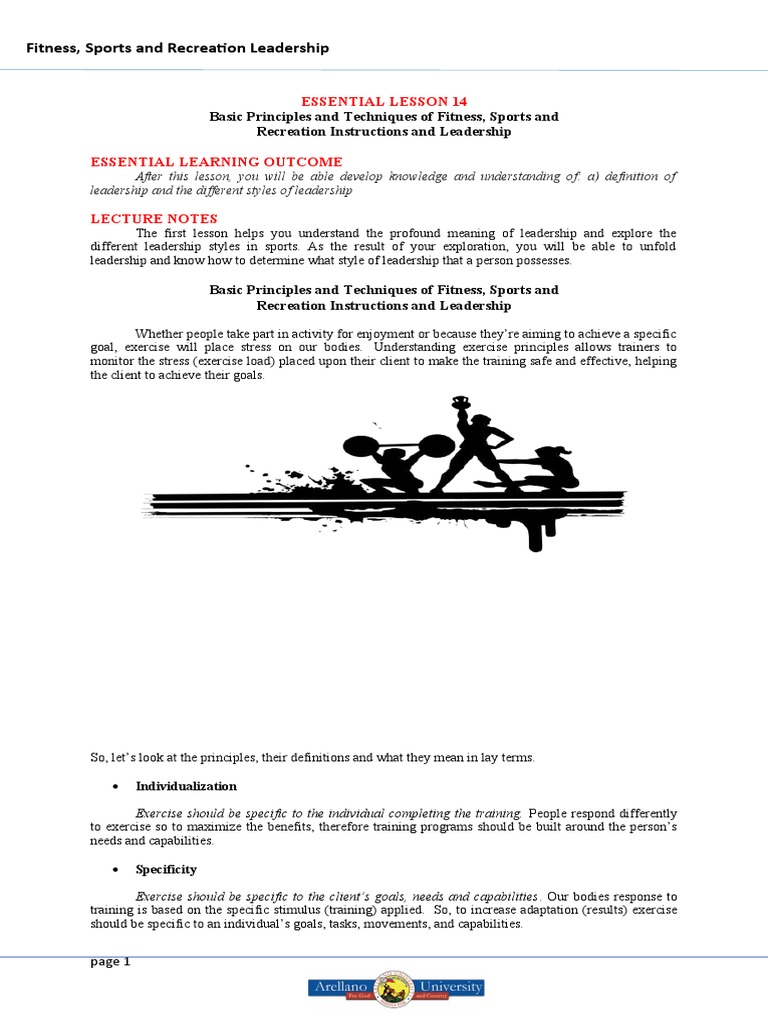 14 Principles | PDF | Physical Fitness | Leadership