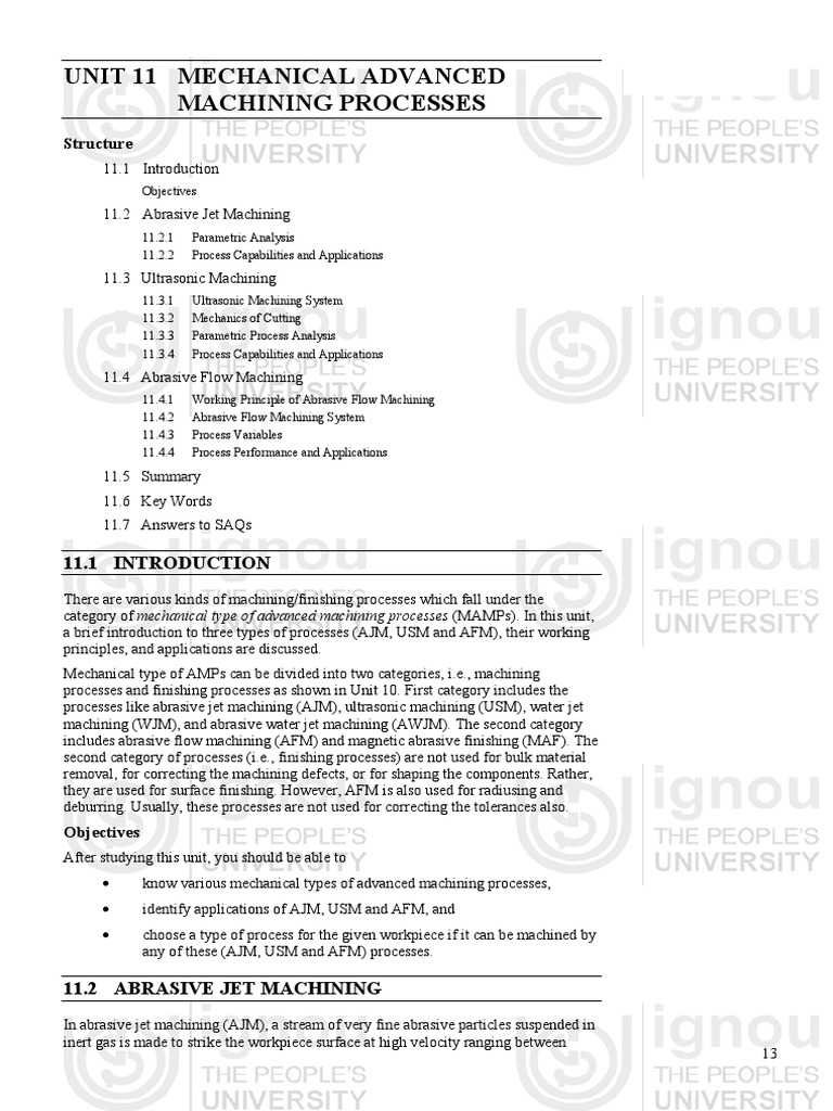 Unit 11 | PDF | Machining | Abrasive