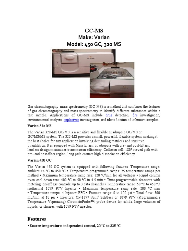GC-MS Specification | PDF