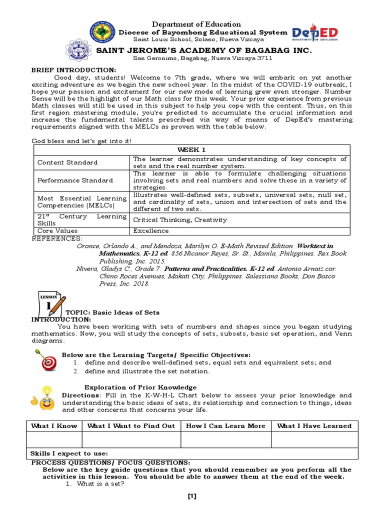 Module Math 7 q1 | PDF