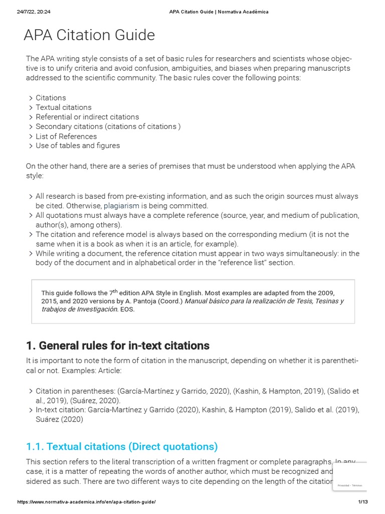 APA Citation Guide - Normativa Académica | PDF | Citation | Apa Style