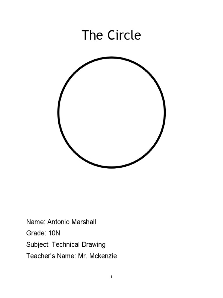 Report On The Circle | PDF | Circle | Perpendicular