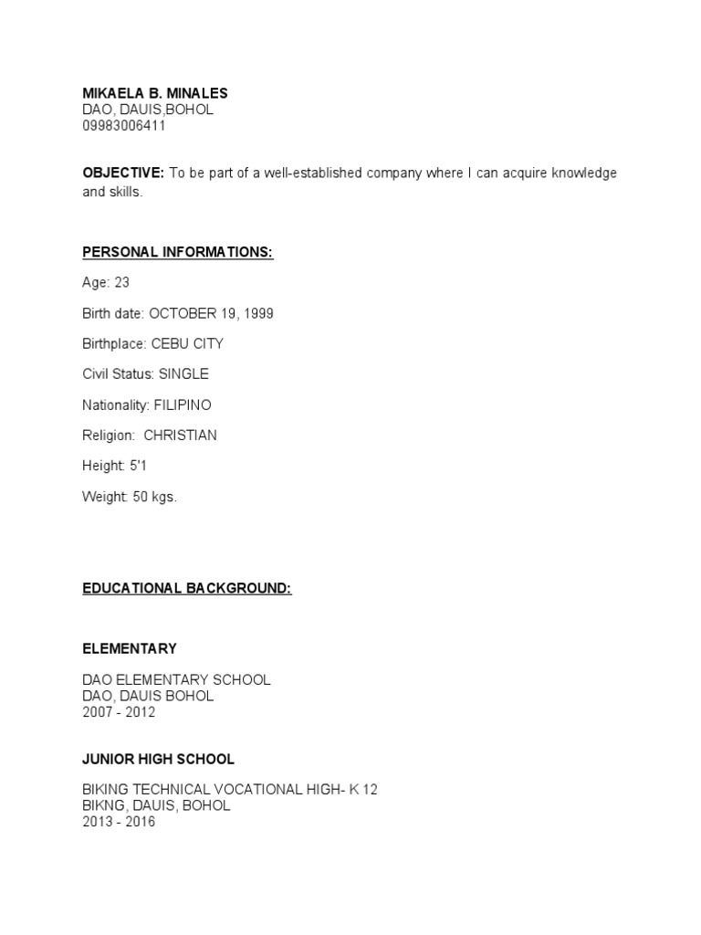 Personal Application | PDF