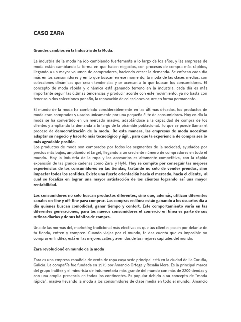 Caso Zara (1) 2 | PDF | Moda | Identificación de frecuencia de radio