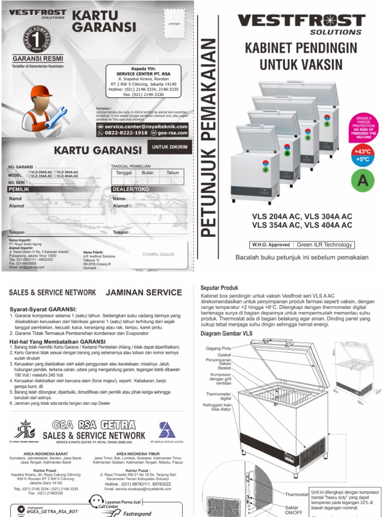 Manual Book Vestfrost VLS | PDF