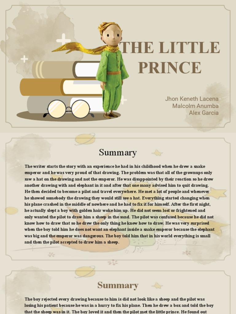 Little Prince WLIT PPT Group 5 1 | PDF | The Little Prince | Narration