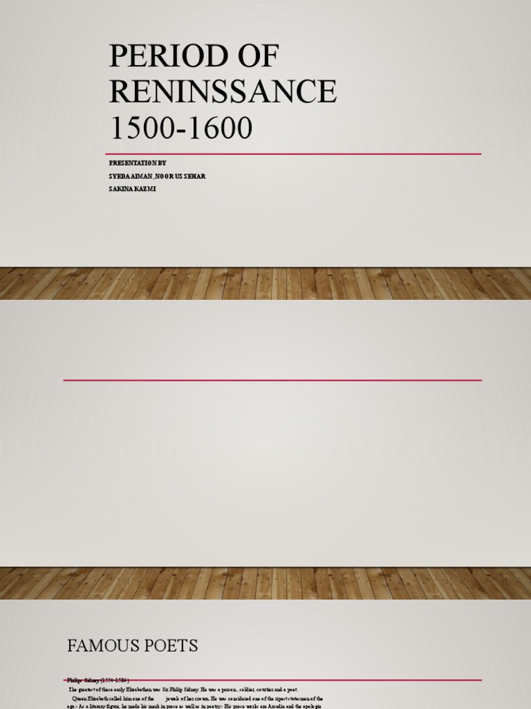 Characteristics of Renaissance Literature | PDF | Renaissance | Poetry