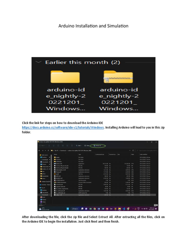 Arduino Installation and Simulation | Download Free PDF | Electronic Circuits | Arduino
