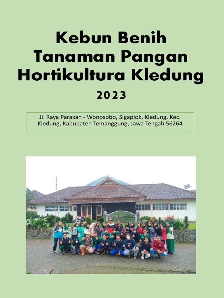 E Book Kebun Benih Tanaman Pangan Hortikultura Kledung Januari 2023 ...