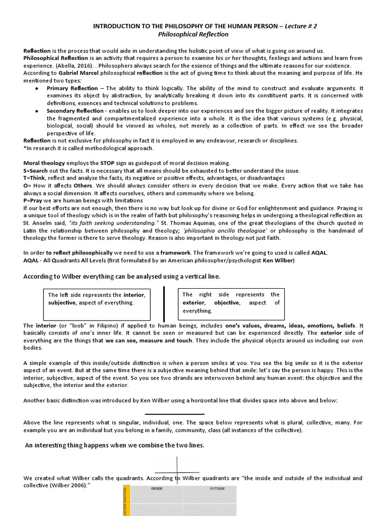 Intro To Philo Lecture 2 | PDF | Theology | Experience
