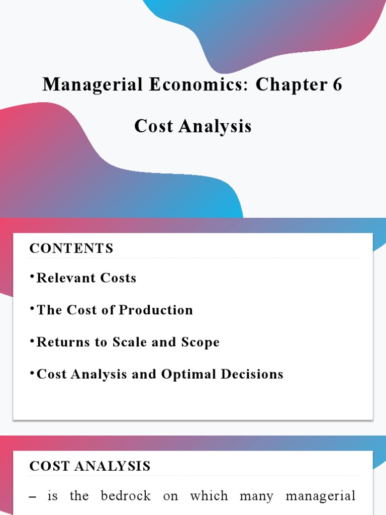 ME C6 Cost Analysis | PDF