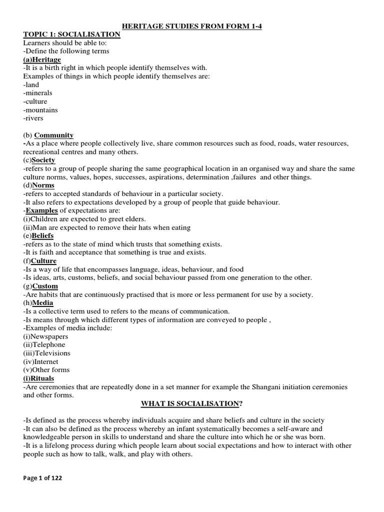 Heritage_notes_form_1-4 | PDF | Identity Document | Birth Certificate