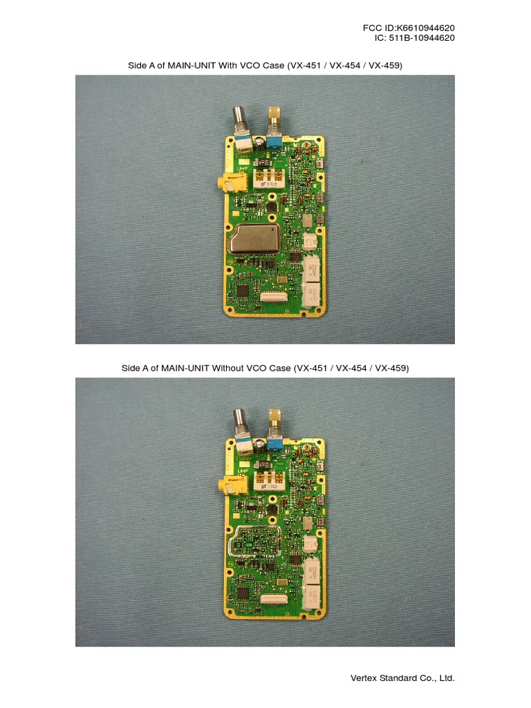 Vertex Standard VX Series Unit Details | PDF