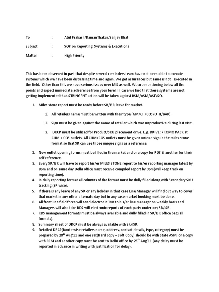 Sales SOP | Government | Politics