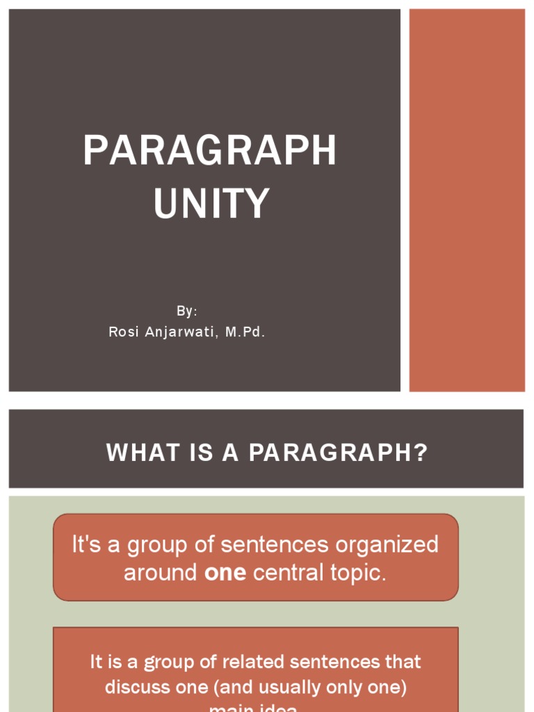 Meeting 5 - Paragraph Unity | PDF