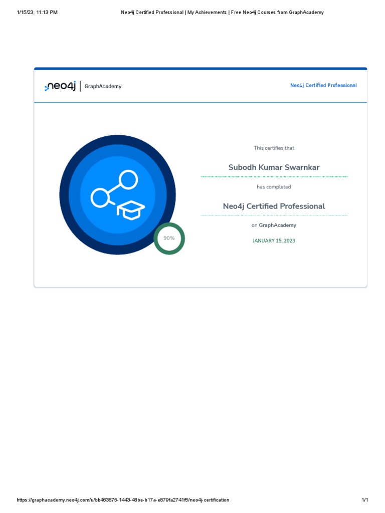 Neo4j Certified Professional - My Achievements - Free Neo4j Courses ...