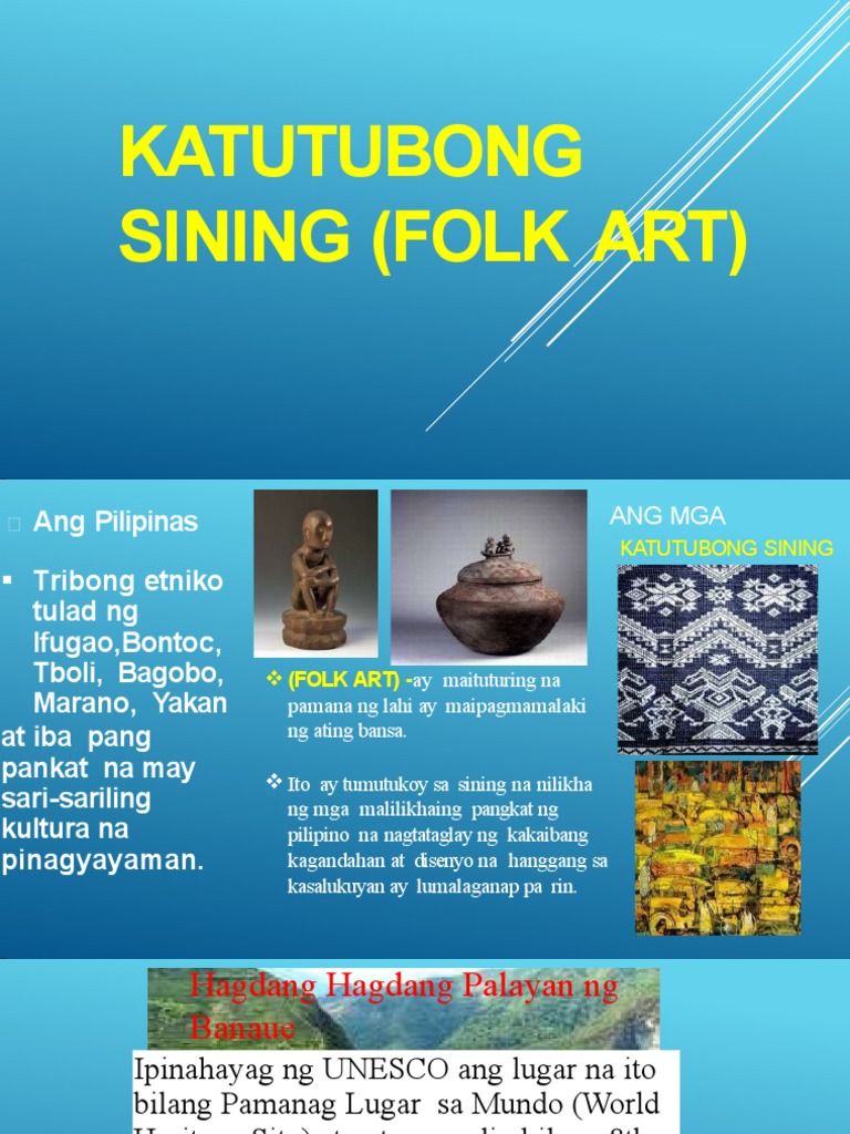Katutubong Sining (Folk Art) | PDF