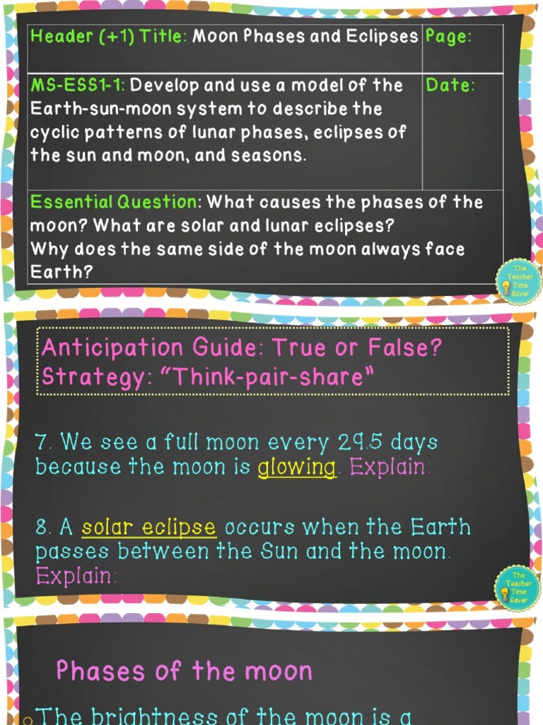 Moon Phases Presentation | PDF