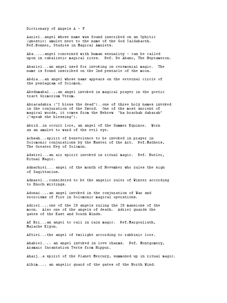 Dictionary of Angels 1 | PDF | Angel | Michael (Archangel)