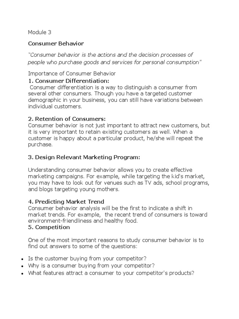 Module 3 Pdf Consumer Behaviour Behavior