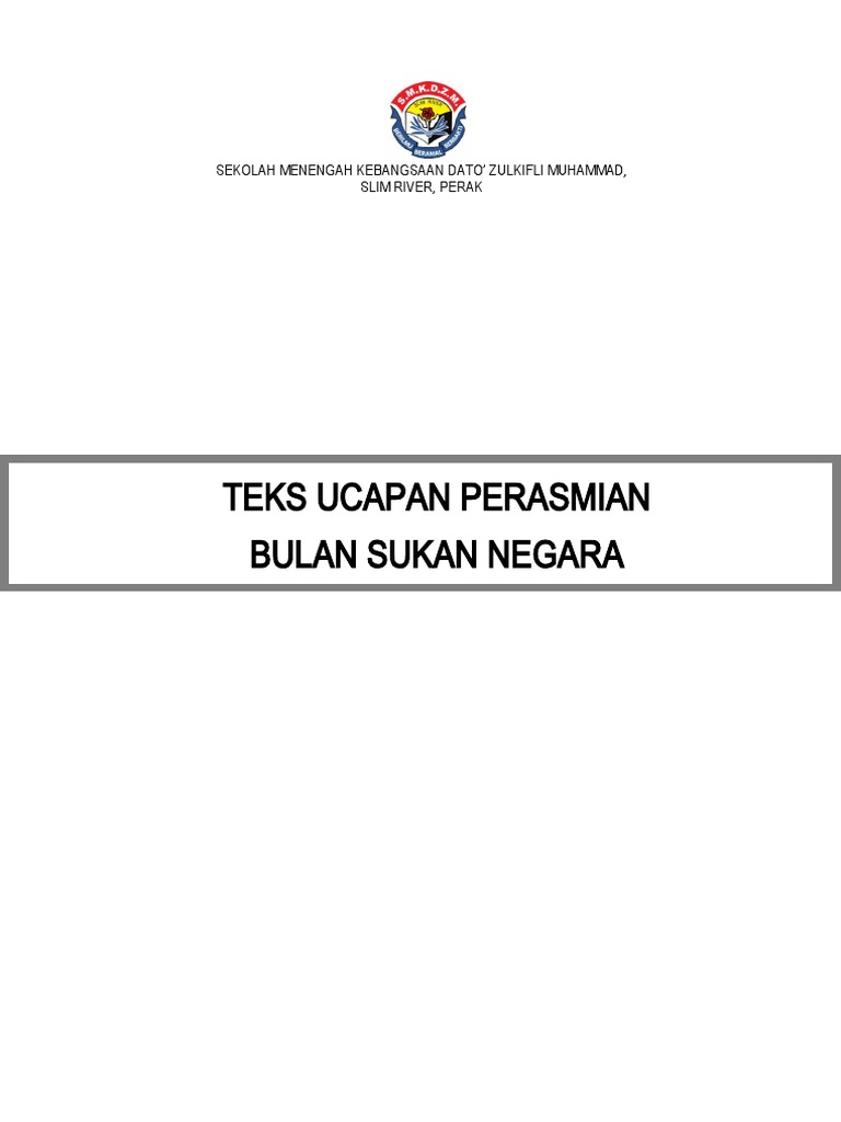 Cover Teks Ucapan | PDF