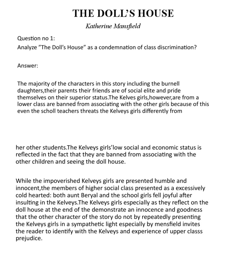 The Doll's House | PDF