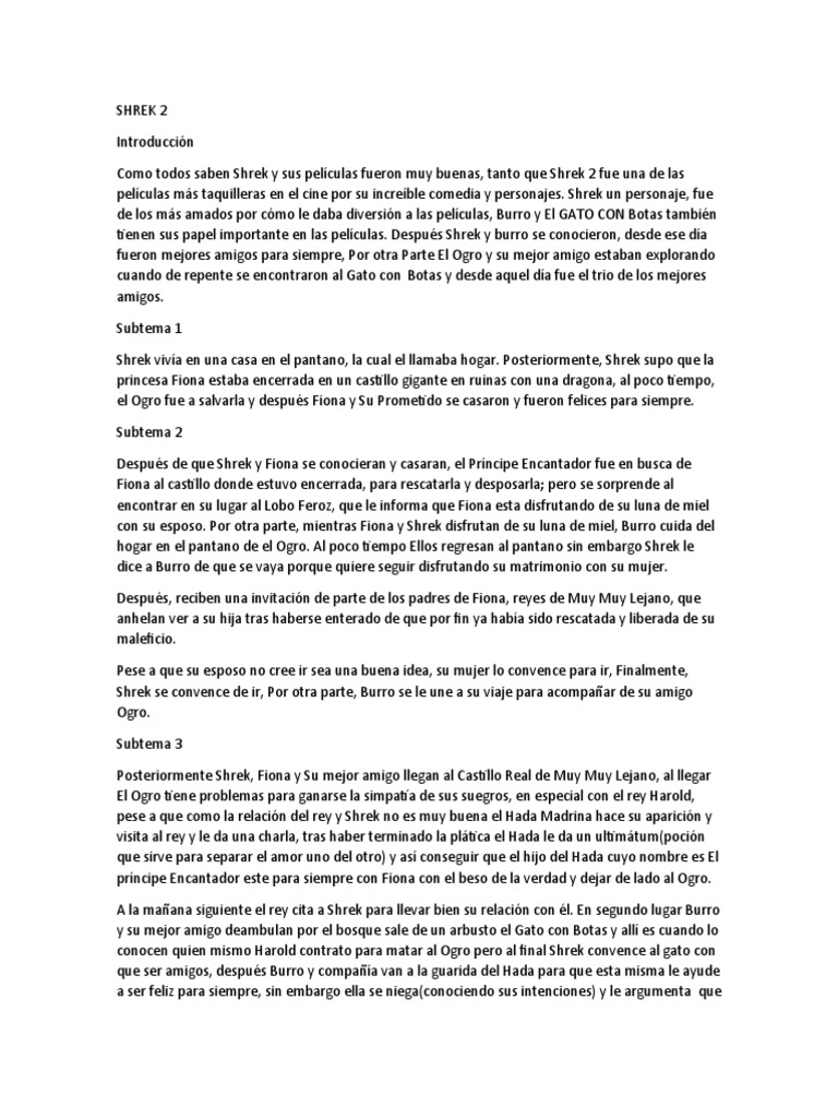 Shrek 2. | PDF | Clásicos