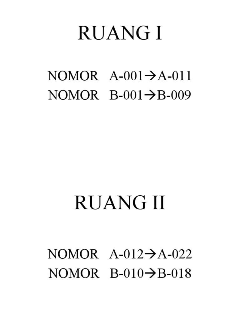 Nomor Ruang Ujian | PDF