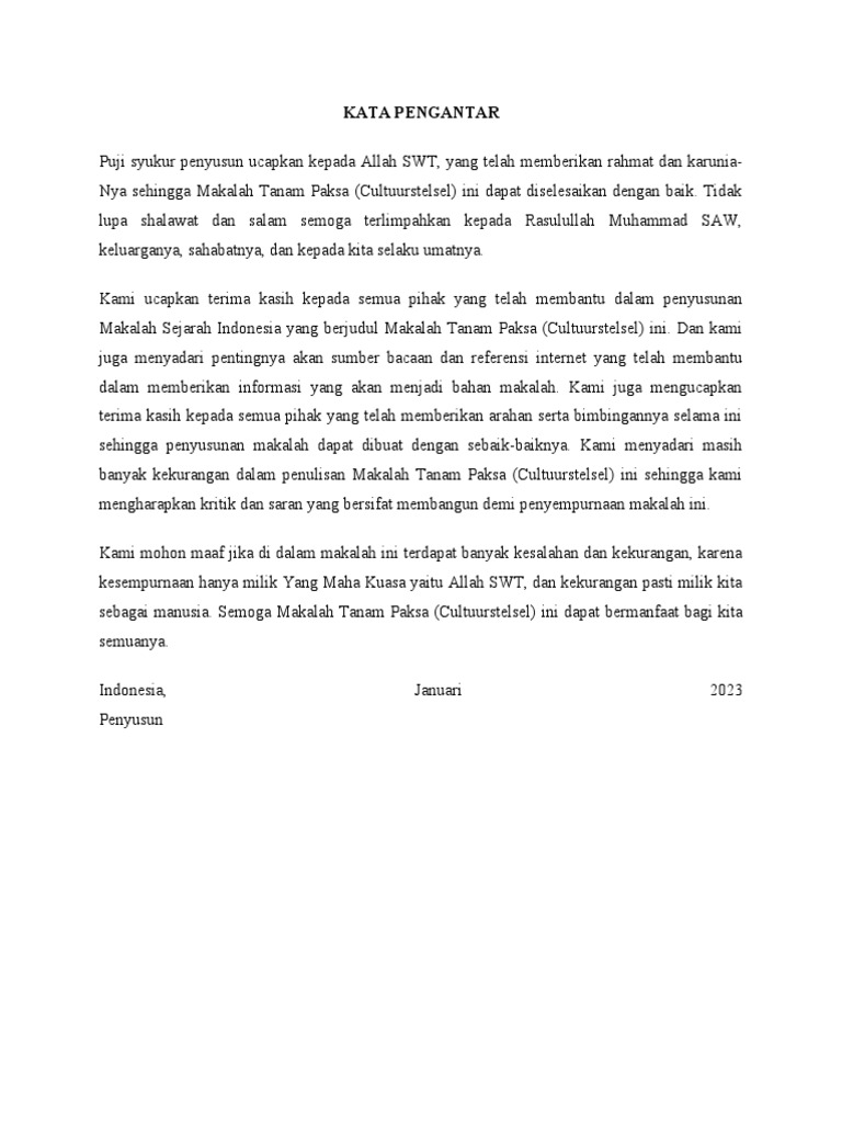 Makalah Sistem Tanam Paksa - Docxlengkap | PDF