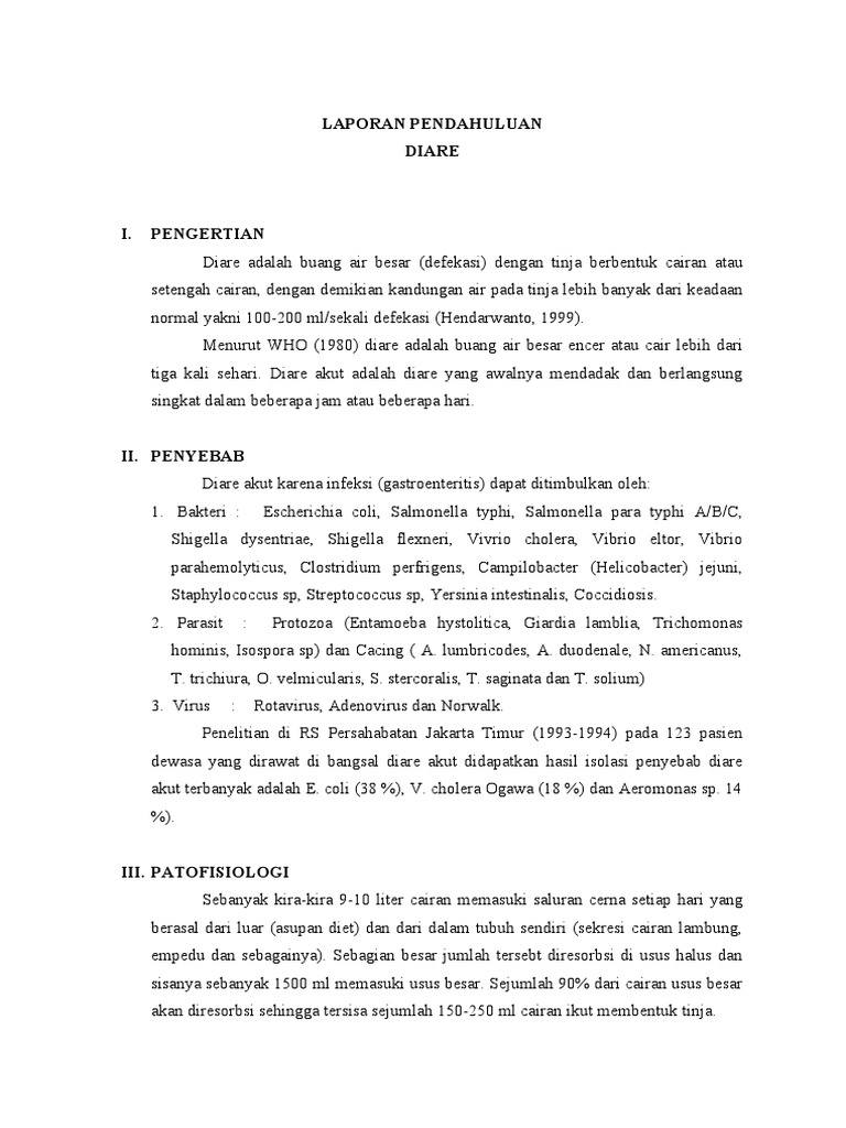 Penyebab dan Penanganan Diare Akut | PDF