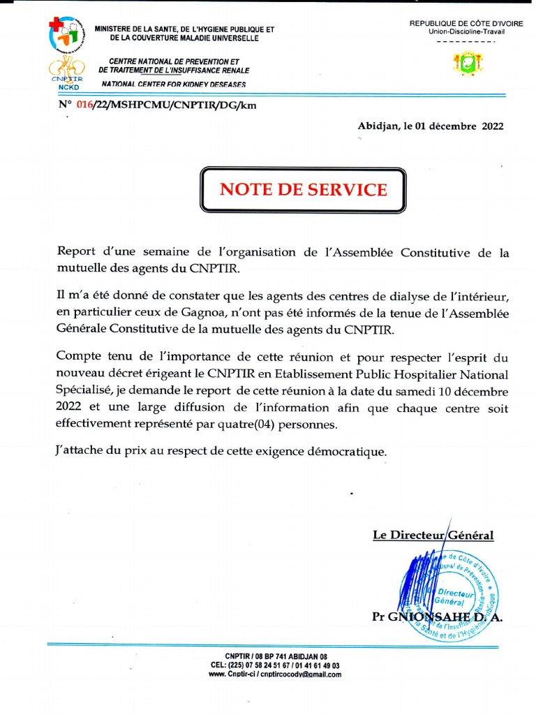 Scan Note de Service | PDF