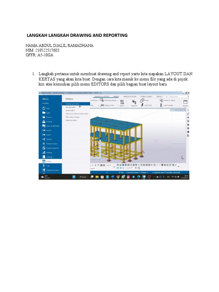 Cara Membuat File Drawing dan Laporan | PDF | Metode & Bahan Ajar