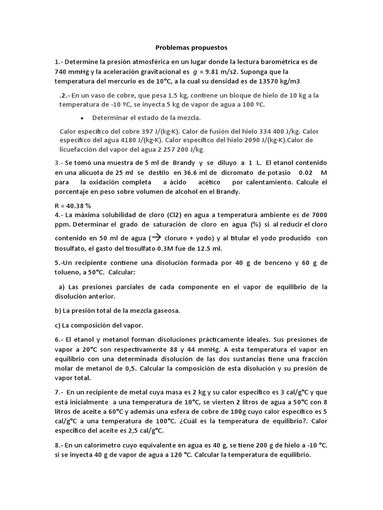 Problemas Propuestos | PDF