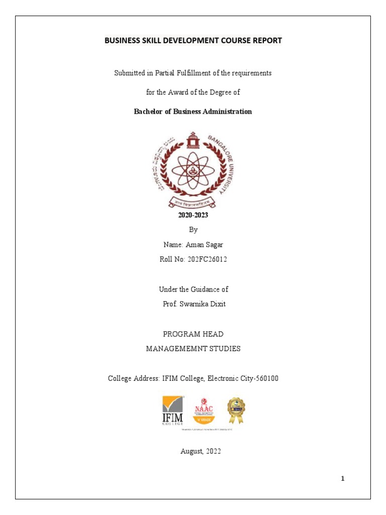 Final BSDC Aman Sagar | PDF | Marketing | Operations Management