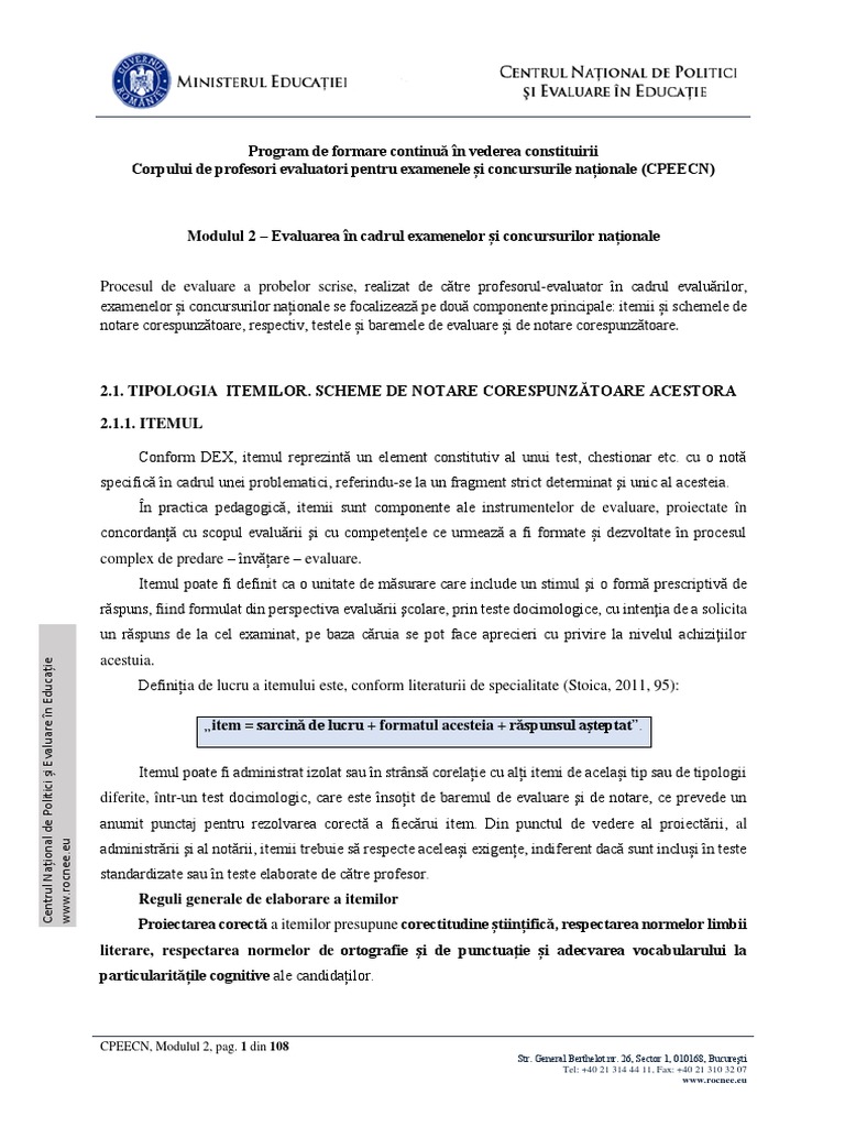 CPEECN Suport Curs Modulul 2 | PDF