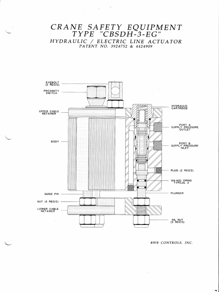 Anti Two Block Hydraulic Actuator | PDF | Switch | Crane (Machine)