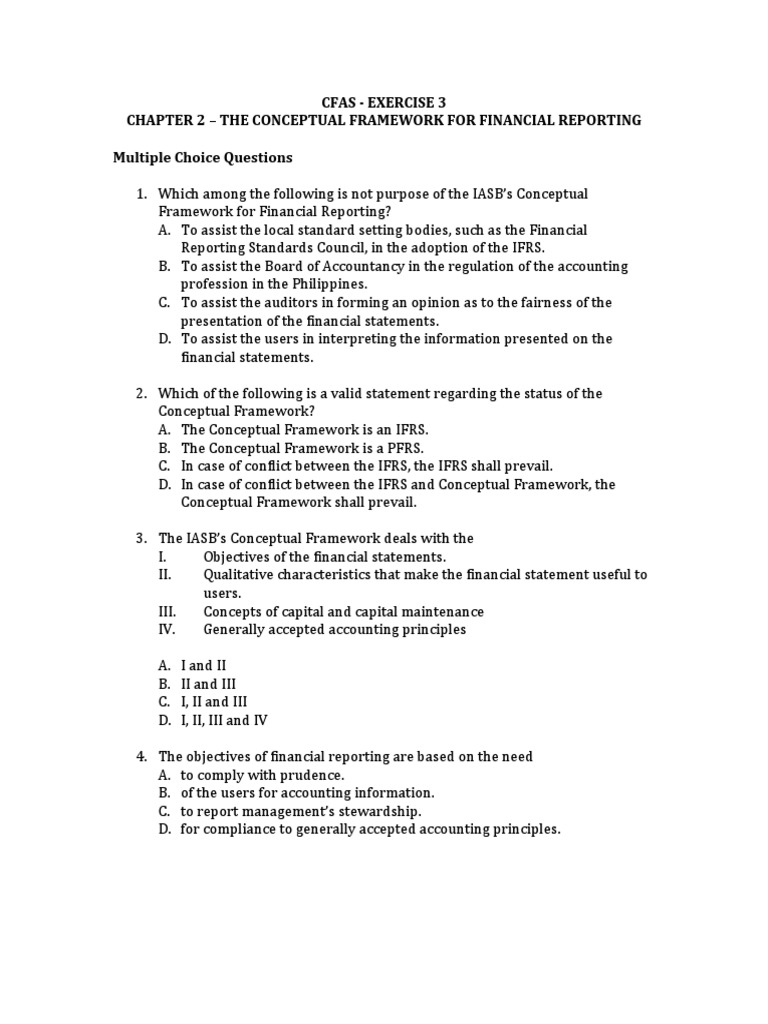 Chapter 2 Exercises | PDF | International Financial Reporting Standards | Historical Cost